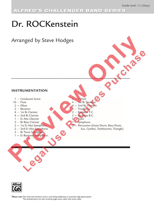 Dr. ROCKenstein 總譜