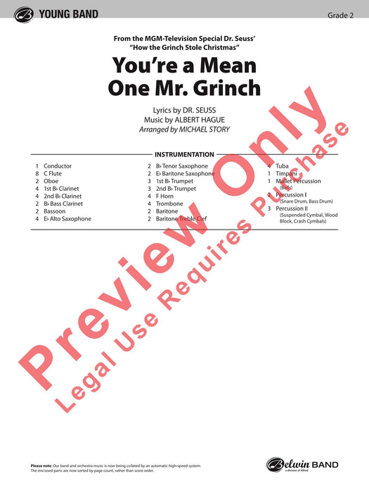 You're a Mean One, Mr. Grinch From the MGM-Television Special Dr. Seus