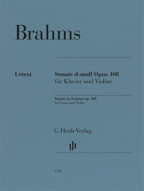 Violin Sonata D Minor Op 108 for Violin and Piano 布拉姆斯 小提琴奏鳴曲d小調