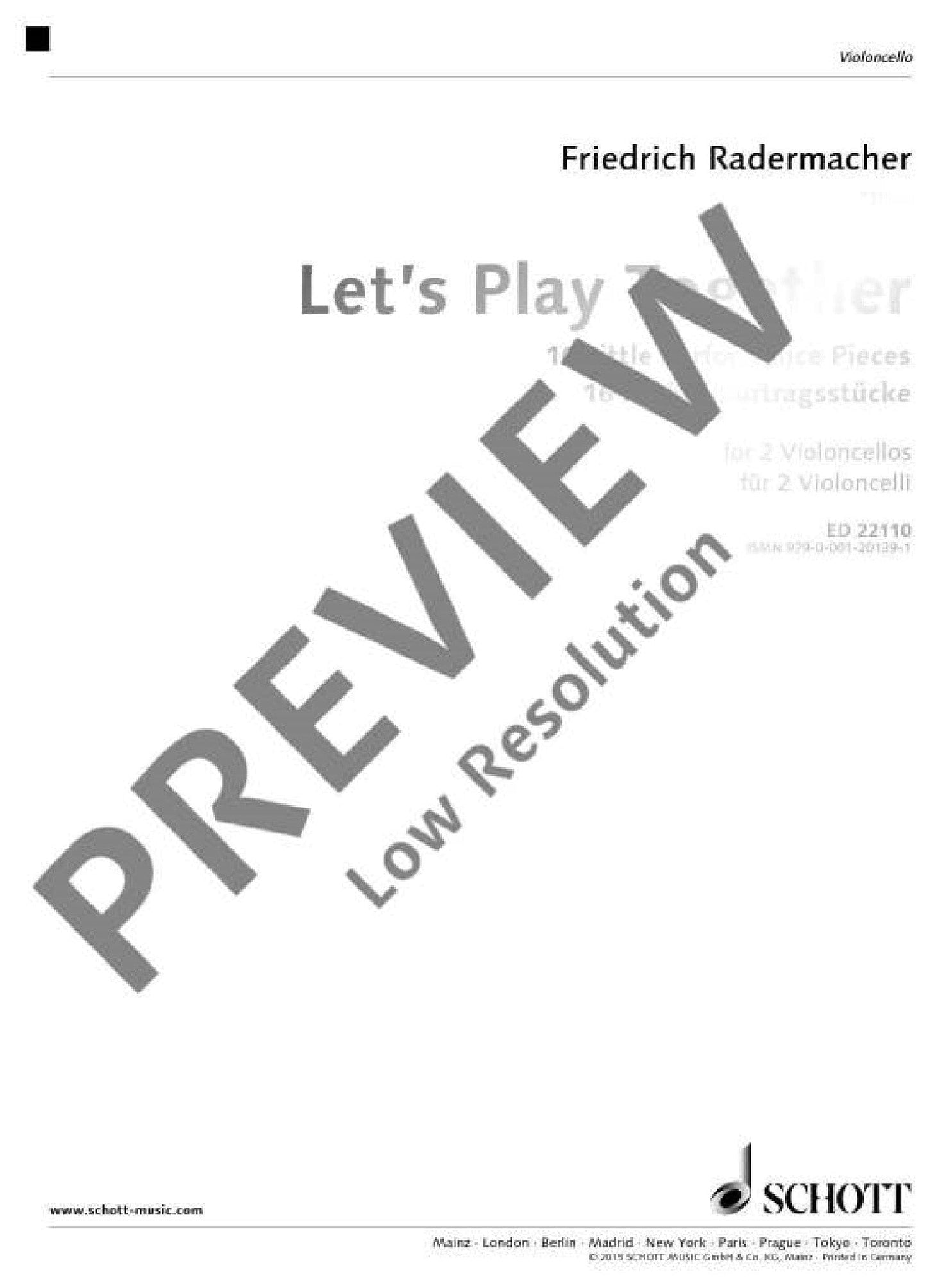 Let's Play Together 16 Little Performance Pieces for 2 Violoncellos 小品